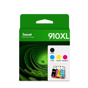 HP 910, 910XL Ink Cartridges 4-Pack, Black High Yield Cyan Magenta ...