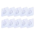 10 Pack Adhesive Wall Hooks No Drill, Transparent Sticky Hooks for ...