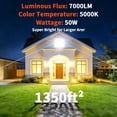 50 outdoor floodlights, 7000 lumens brightness work light with 6 feet ...
