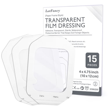 Dimora 50 Packs Transparent Dressing, Waterproof Adhesive Film Dressing ...
