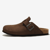 BERANMEY Women's Suede Clogs & Mules Stylish Leather Mules with Arch ...