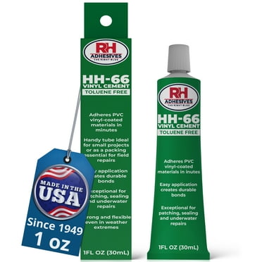 RH Adhesives HH-66 Vinyl Cement, 4 oz can, Clear Adhesive for PVC Vinyl ...