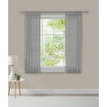 Mainstays Woven Sheer Stripe Tab Top Single Curtain Panel Grey 50 X