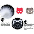 Artificial Fox Face Cover Mask Halloween Fox Mask Cosplay Costume Half ...