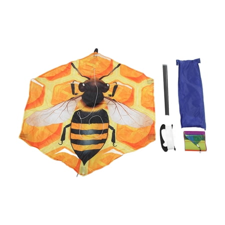 QIILU Outdoors Cartoon Kite Bee Pattern Kite With 100 Meter Line Flying ...