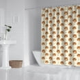 Basics Bathroom Shower Curtain, Water Resistant Fabric with Grommets ...