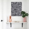 Black Swirling Lines Canvas Wall Art for Living Room, Curves Waves ...