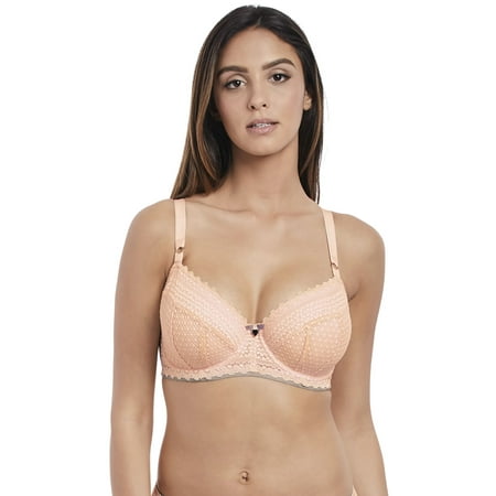 Freya Womens Daisy Lace Underwire Padded Half Cup Bra, 36F, Blush | Walmart Canada