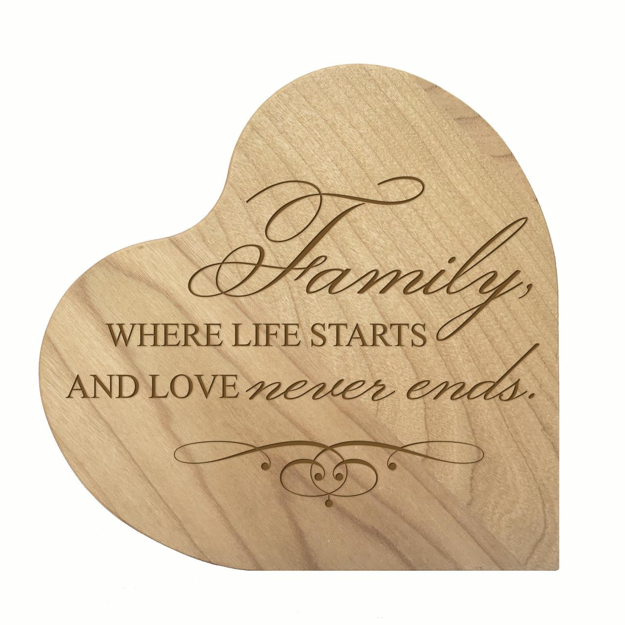 LifeSong Milestones Inspirational Engraved Wood Heart for Home Office ...