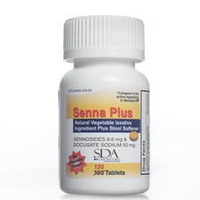 Senna Plus Tablets, 8.6-50mg, 60ct (2 Pack) - Walmart.com