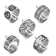 Buddhist Heart Sutra Sanskrit Open Women Men Gift Vintage Flower Finger ...
