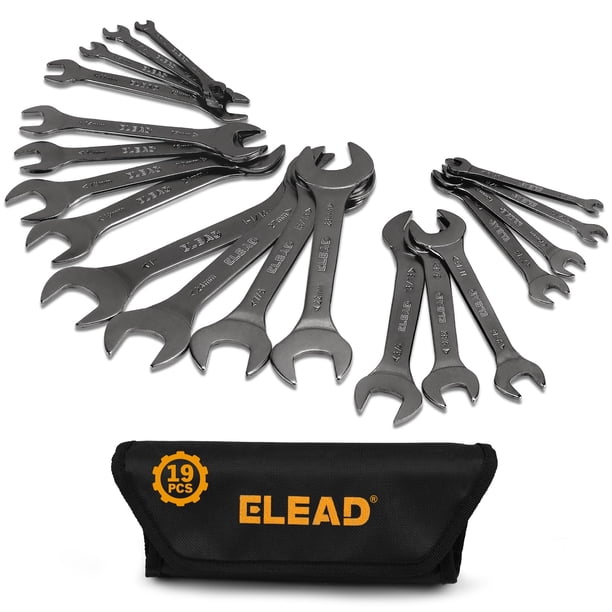 Juego de llaves ELEAD SuperThin Open End 19 piezas SAE & Metric ...