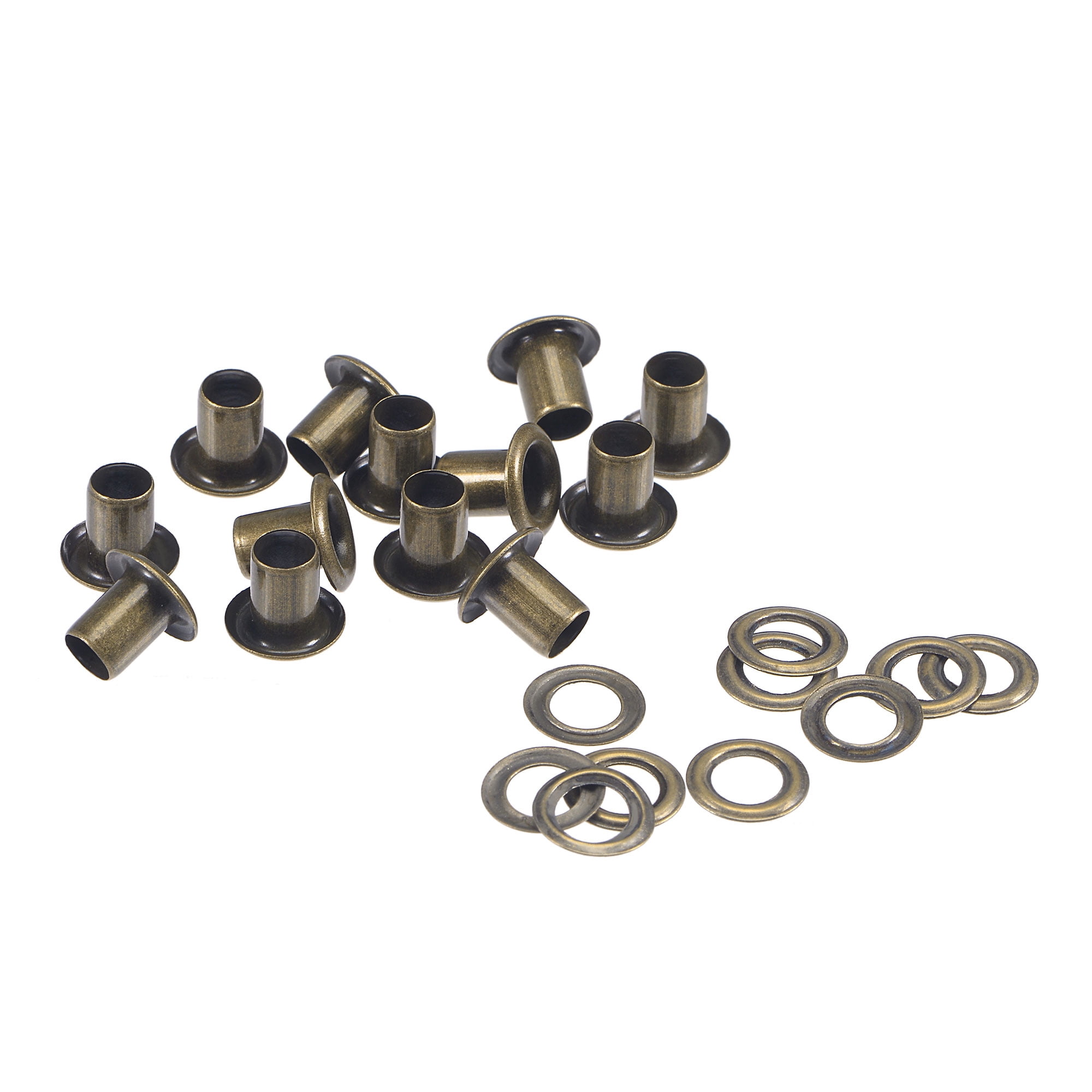 Uxcell 8 x 4 x 7mm Copper Grommets Eyelets with Washers Chrome Plated ...