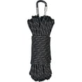 GEAR AID, Paracord, 100 ft, Extra Heavy Duty 1100 Reflective Black ...