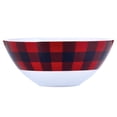 Buffalo Plaid Red/Black 16PC Premium Porcelain Dinnerware Set ...