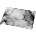 Black Gray Marble Texture Rectangle Rug 2'x3' Modern Abstract Style ...