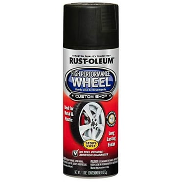 Black, Rust-Oleum Automotive High Performance Wheel Matte Spray Paint ...