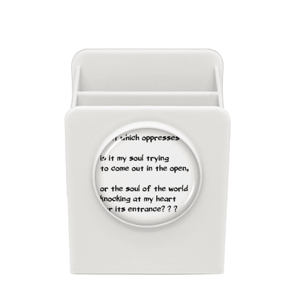Poetry Quote Soul Knocking On Heart Desk Pencil Holder Cup Pen ...