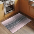 Rectangle Area Rug 2x3ft, Pink Black Gradient Waves Non-Slip Non ...