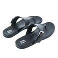 Fit Flop Women's Soft Walk Gracie Leather Toe-Post Sandals in Black ...