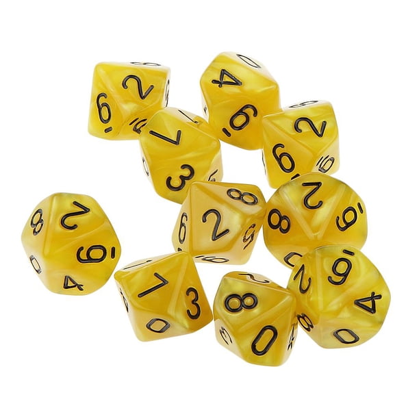 Paquete de 10 piezas D&D Juegos de rol Diez caras D10 (0-9) Dados ...