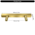10pcs Gold Cabinet Handle with Brushed Brass Finish Square Rod ...