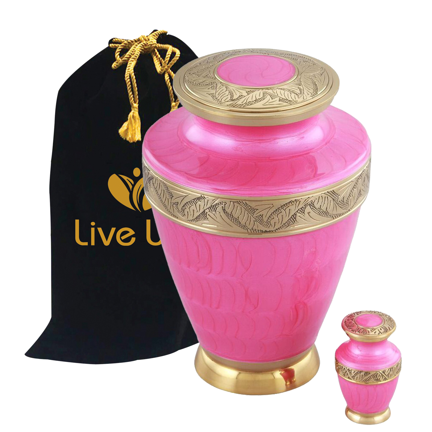 Regalon Cremation Urn - Adult Funeral Urn - Solid Brass Funeral Urn ...