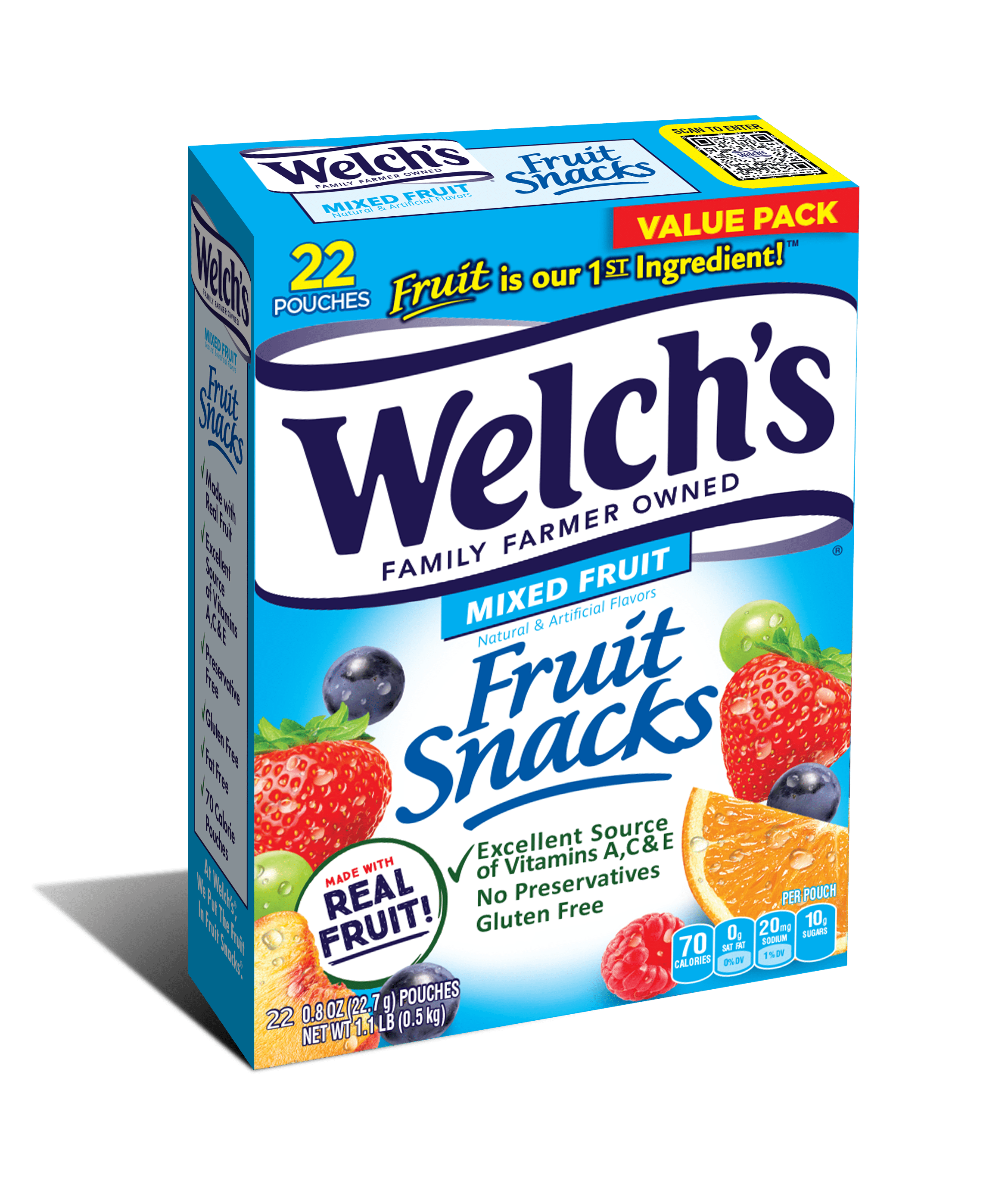 Welch's Mixed Fruit Fruit Snacks Value Pack, 0.8 oz, 22 Count - Walmart.com