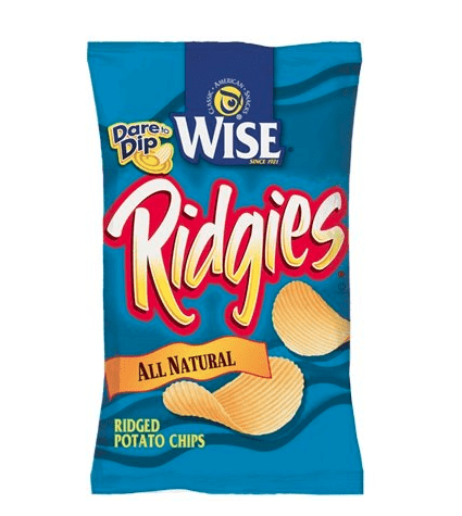 Wise Ridgies Original Ridged Potato Chips, 7.0-Oz Bags (Pack of 12 ...