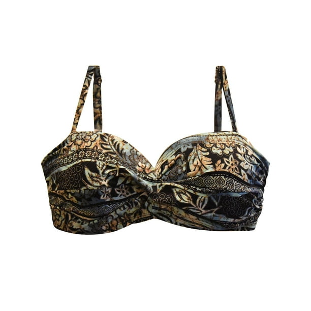 Heat Swimwear - Heat Womens Twisted Bandeau Bikini Swimsuit Top D DD E ...