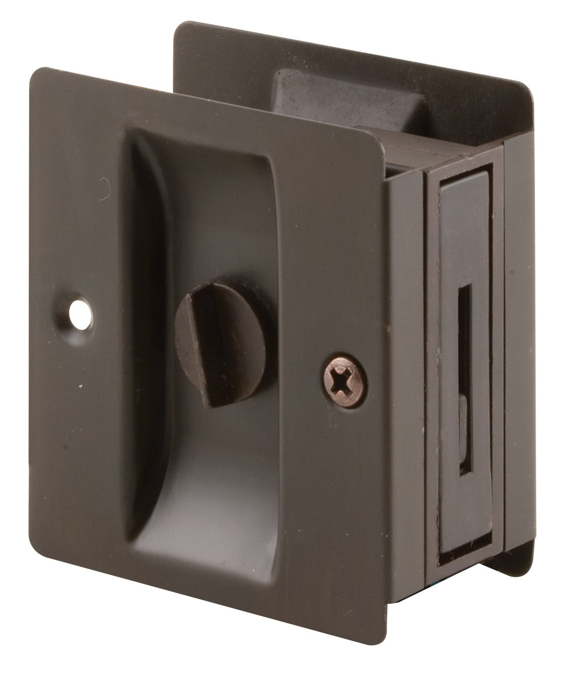 Pocket Door Privacy Lock and Pull, 2-3/4 in. tall, Classic Bronze ...