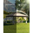 Pop Up Gazebo 12x12，Canopy Tent with Mosquito Netting, One Push Setup ...