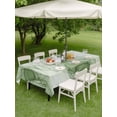 Green Ink Marble Rectangle Outdoor Tablecloth with Umbrella Hole ...