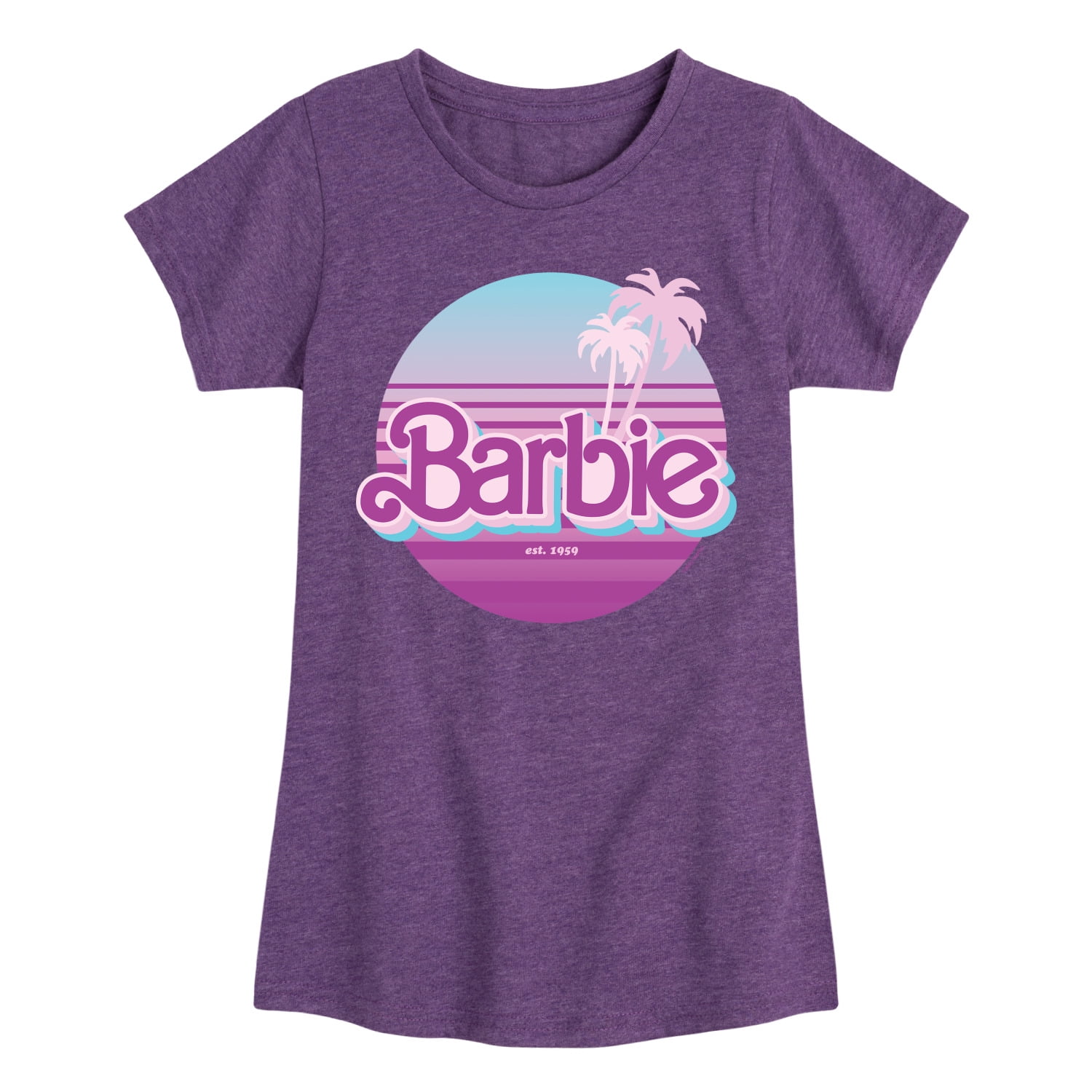 Barbie - Palm Trees - 90's Retro Style - Toddler And Youth Girls Raglan ...