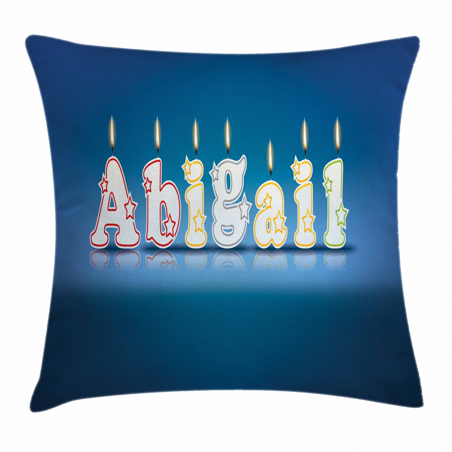 Abigail Throw Pillow Cushion Cover, Alphabet Letters for Sweet Birthday ...