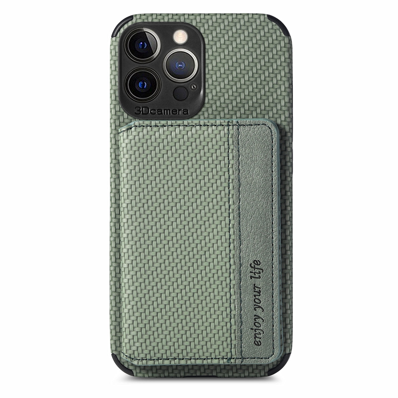 K-Lion for iPhone 14 Pro Wallet Case Stylish Weaving Pattern with RFID ...