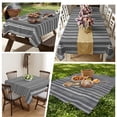 Abstract Gray White Striped Table Cloth 54x54in, Waterproof Square ...