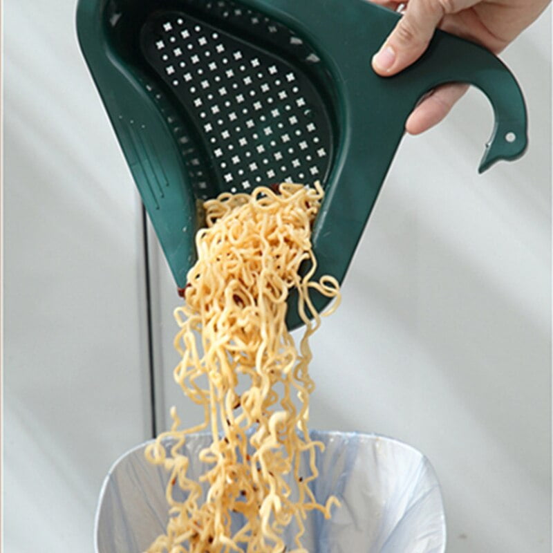 Sink Swan Drain Basket Household Punch-free Kitchen Vegetable Washing ...