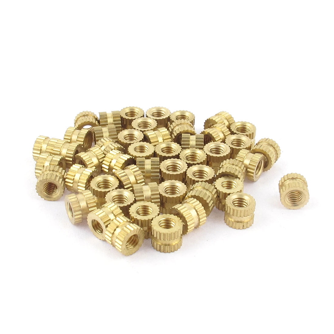 50 Pcs Fittings Knurl Thread Inserts 3mm x 5mm x 4mm for Injection ...