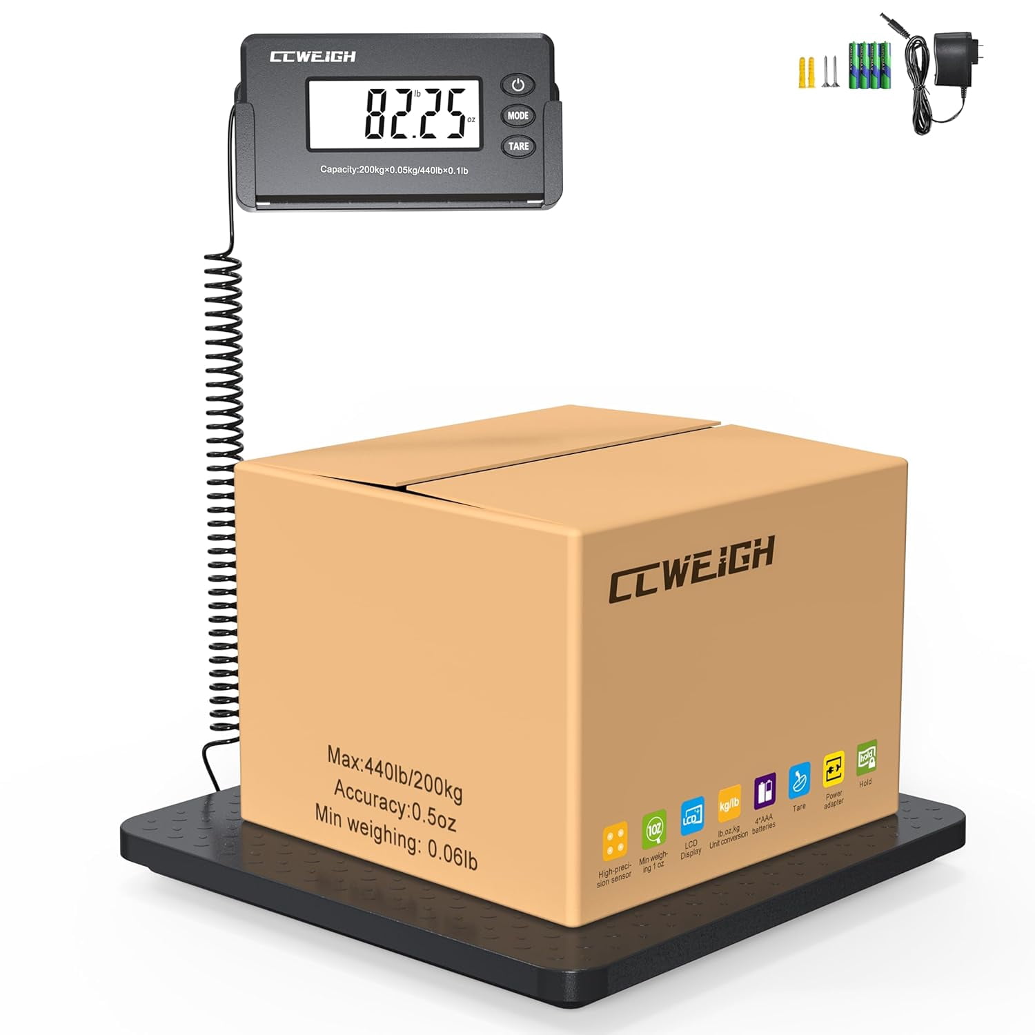 Digital Shipping Postal Scale 1.76 oz High Accuracy！440lb with Tare ...