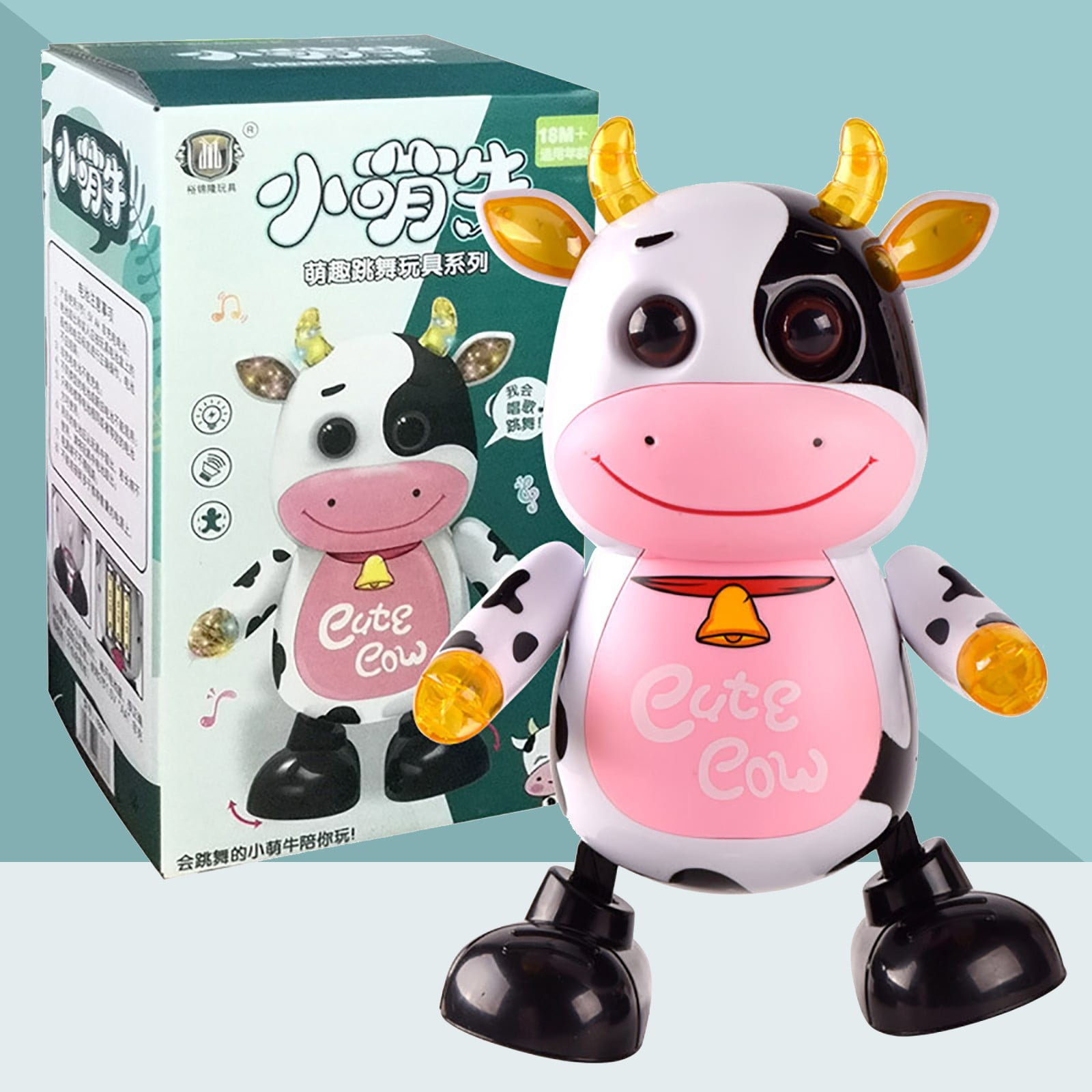 Elainilye Musical Cow Baby Toy Dancing Cow Toy with Music and Sound ...