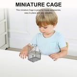 MLINS Mini Cage Model Animal Cage Prop Miniature Toy Diy Animal Cage ...