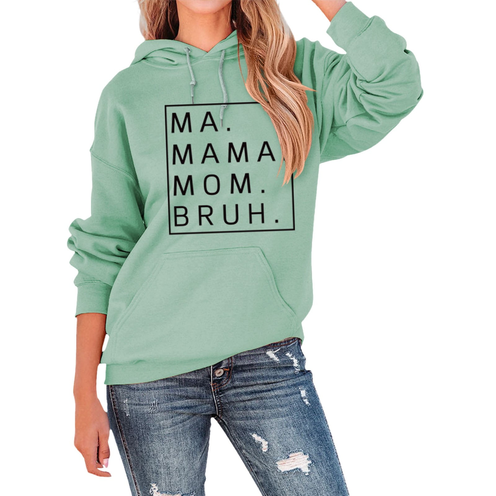 Click here for Tyuiop Ma Mama Mom Bruh Sweatshirt Women Mama Life... prices