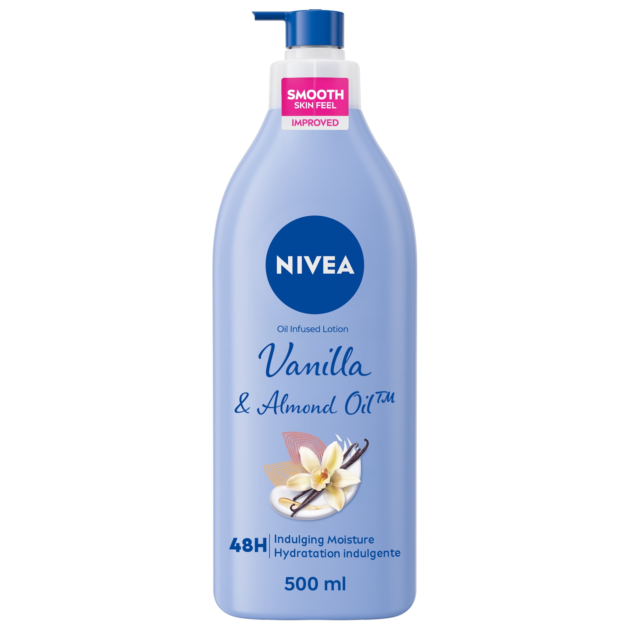 NIVEA Vanilla & Almond Oil Infused Body Lotion for Women, Non-Greasy ...
