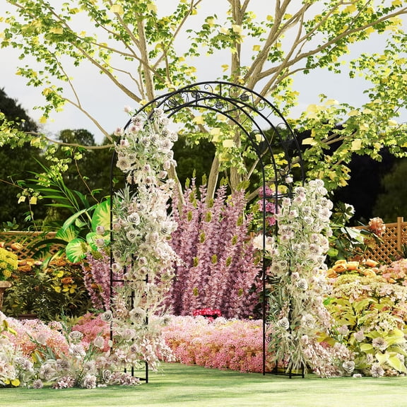 BalsaCircle 7 feet Gold Metal Wedding Arch in Arc de Triomphe Style ...
