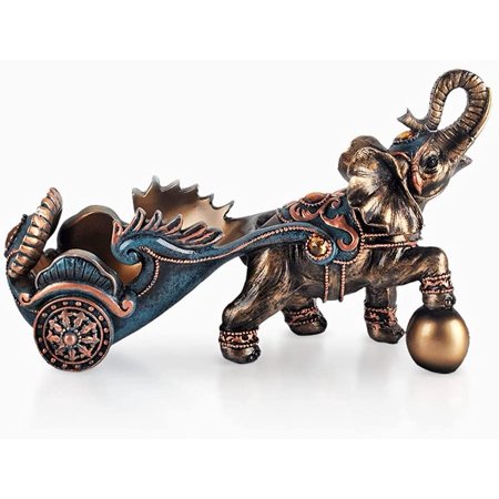 Nordic Creative Elephant Resin Wine Rack,Creative Elephant Pull Cart ...