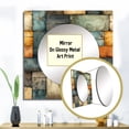 Designart "Cubic Planks In The Rustic Modern Farmhouse" 0 Square Mirror ...