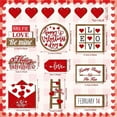 15 Pcs Valentine's Day Tiered Tray Decor Set Farmhouse Wood Valentine's ...