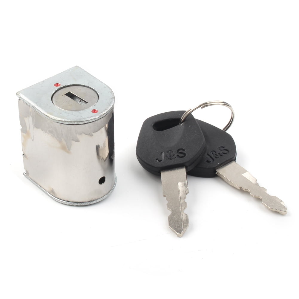 ZS Chrome Motorcycle Steering Handle Bar Lock Kits w/ Keys for Honda ...