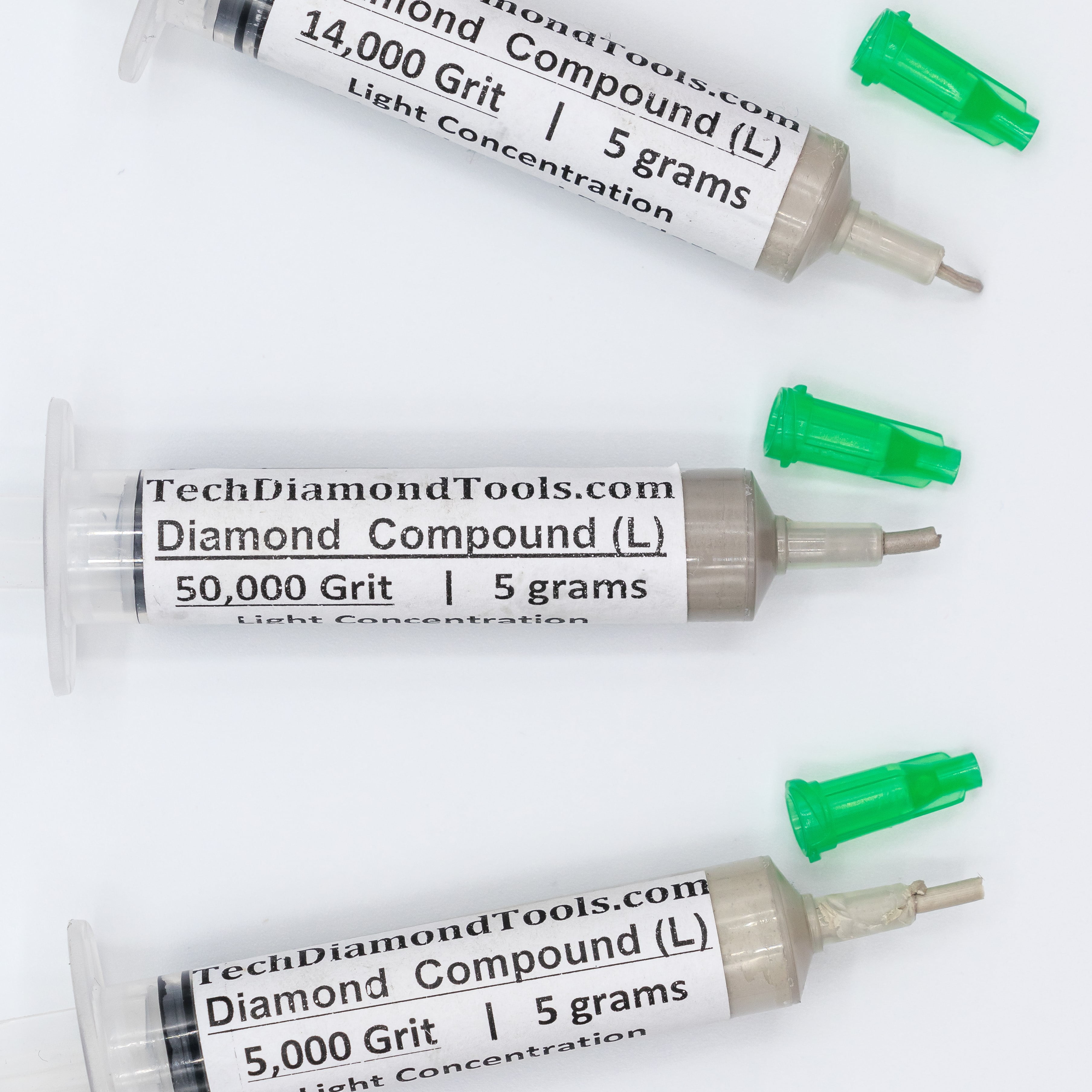 TechDiamondTools Diamond Polish Paste Set of 3 Syringes X 5 Grams (L ...